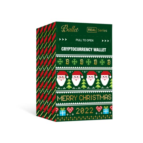 Ballet Real Bitcoin 2022 Merry Christmas (5 Pack) - The Easiest Crypto Cold Storage Card - Cryptocurrency Hardware Wallet, Managing Your Crypto Assets, NFTS, Coins