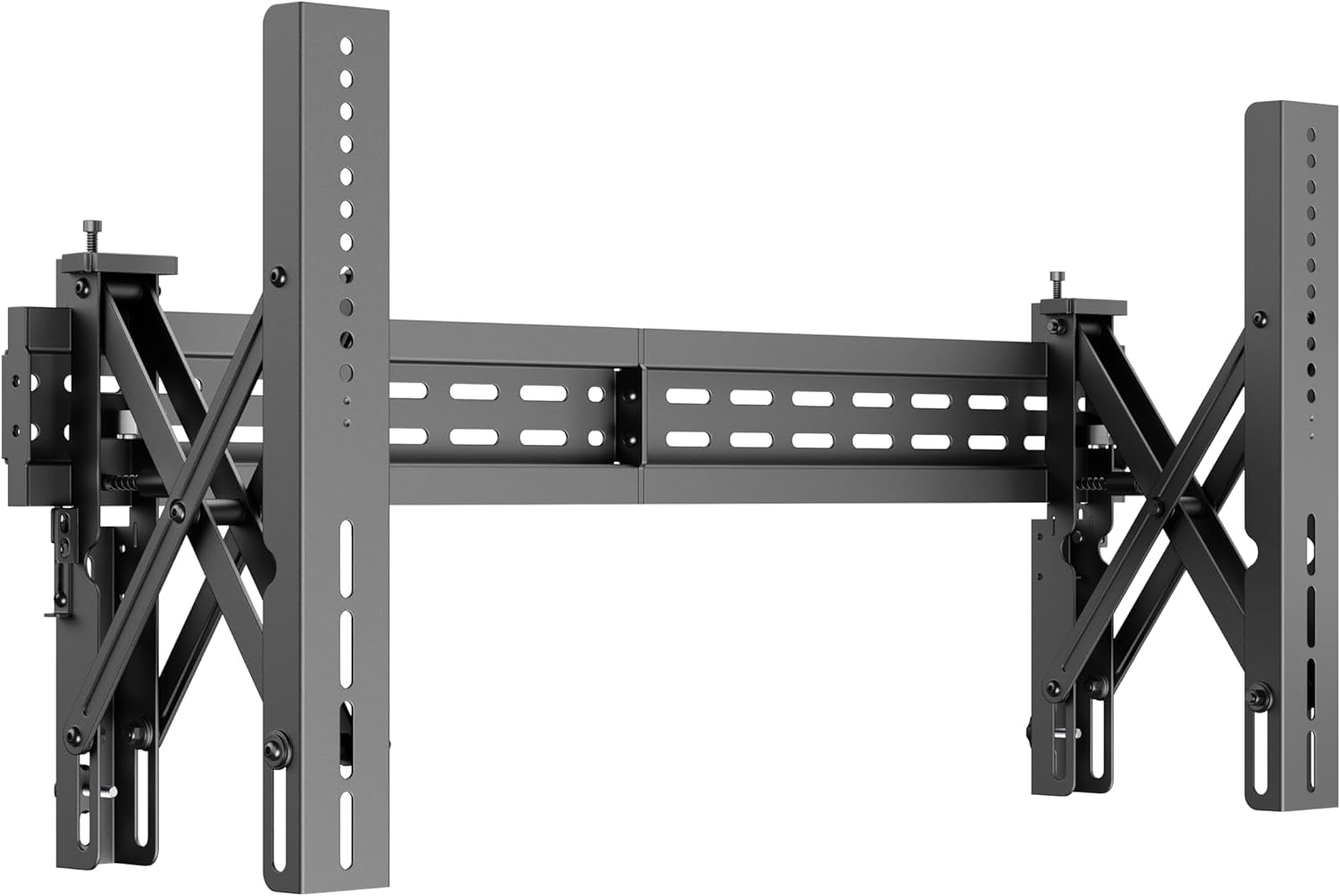 Mount Plus POP-48T 1x2 Pop Out Video Wall Mount System for 37 to 80" TVs | TV Menu Board | Max VESA 800x400 | Commercial Grade 154 Lbs | Anti-Theft Protection | Full Extension to 8.7"