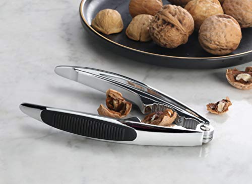 New Star Foodservice 27969 Die Cast Zinc Alloy Lobster Nutcracker Seafood Cracker with Soft Rubber Grips, 6", Silver