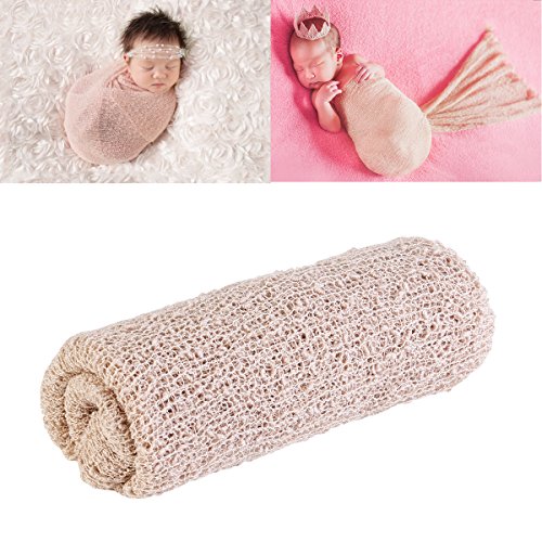 Tinksky Long Ripple Wrap, DIY Newborn Baby Photography Wrap-BAby Photo Props (Beige)