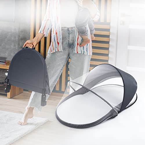 Sporary Baby Travel Portable Baby Pod - Folding Mini Crib with Mosquito Net Lightweight Washable Foldable