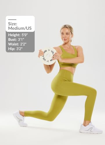 BALEAF Leggings for Women with Pockets Tummy Control Compression Workout Athletic Running High Waisted Yoga Pants 25'' Green XL