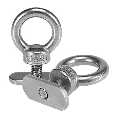 ANTOBLE 2 Pack Kayak Track Mount Stainless Steel Tie Down Eyelet for Bungee Cord Rope Kayak Track Mount Accessories
