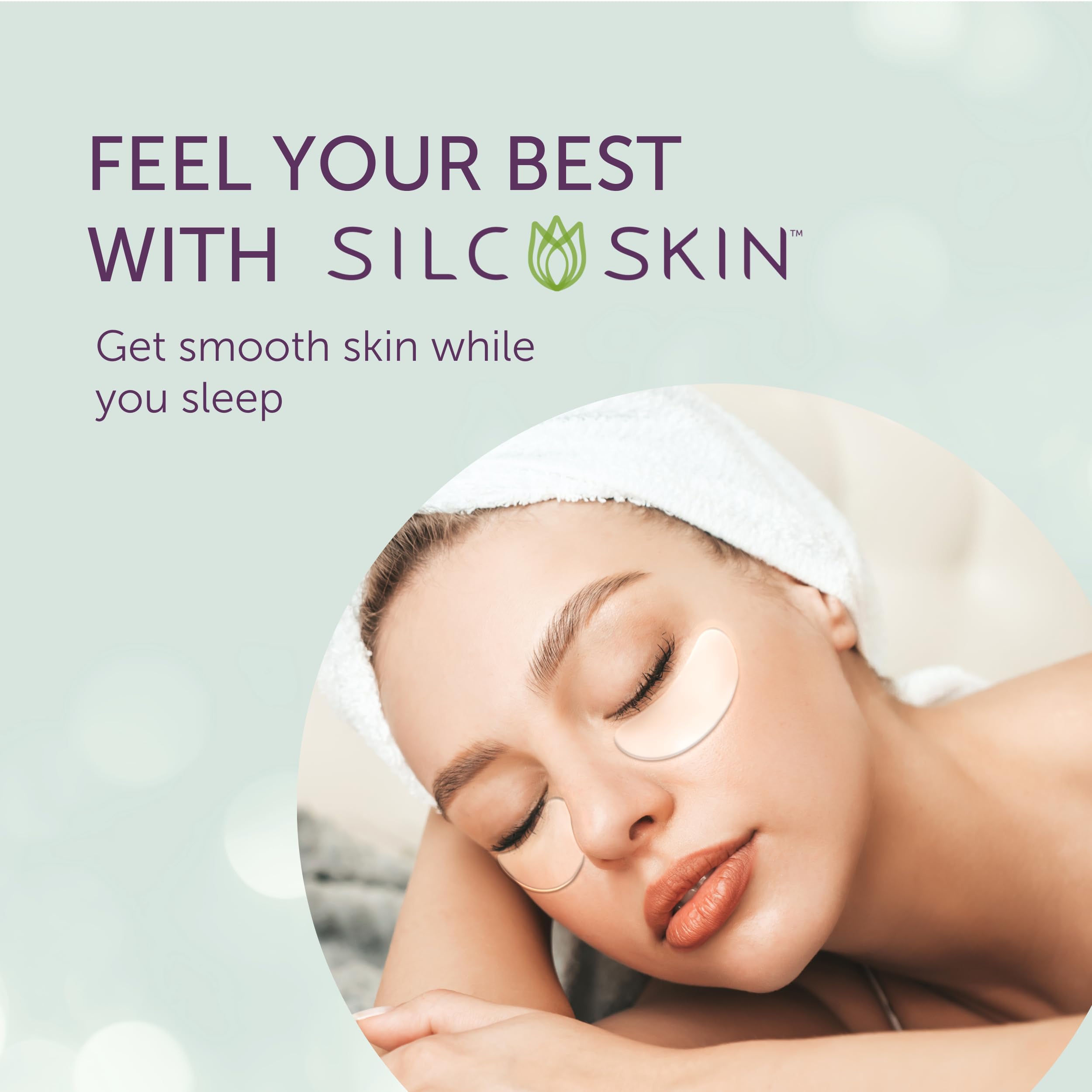 SilcSkin Silicone Eye Pads - Reusable Overnight Eye Patches, Medical-grade Silicone for Fine Lines, Crepey Skin, and Puffiness - 60 Day Supply