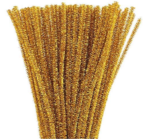 Gold Chenille Stems Pipe Cleaners for DIY Art Creative Crafts Decorations