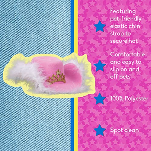 Doggy Parton Pink Cowgirl Hat with Tiara Accent for Pets - XS/S (22120705)