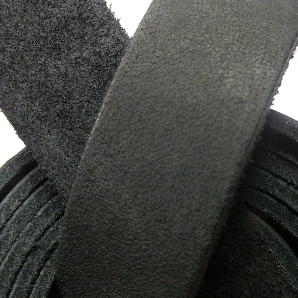TOFL Genuine Top-Grain Leather Strap | 72 Inches Long | 7/8 Inch Wide | 1/8 Inch Thick (7-8 oz) | 1 Leather Strip for DIY Arts & Craft Projects, Clothing, Jewelry, Wrapping | Black