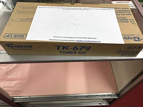 Kyocera 1T02H00CS0 Model TK-679 Black Toner Kit For use with Kyocera KM-2540, KM-2560, KM-3040, KM-3060 and TASKalfa 300i Monochrome Multifunctional Printers; Up to 20000 Pages Yield at 5% Coverage