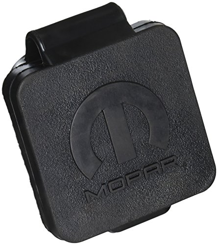 Mopar 1 Pack 82208455AB Hitch Plug, 2", Black, Logo
