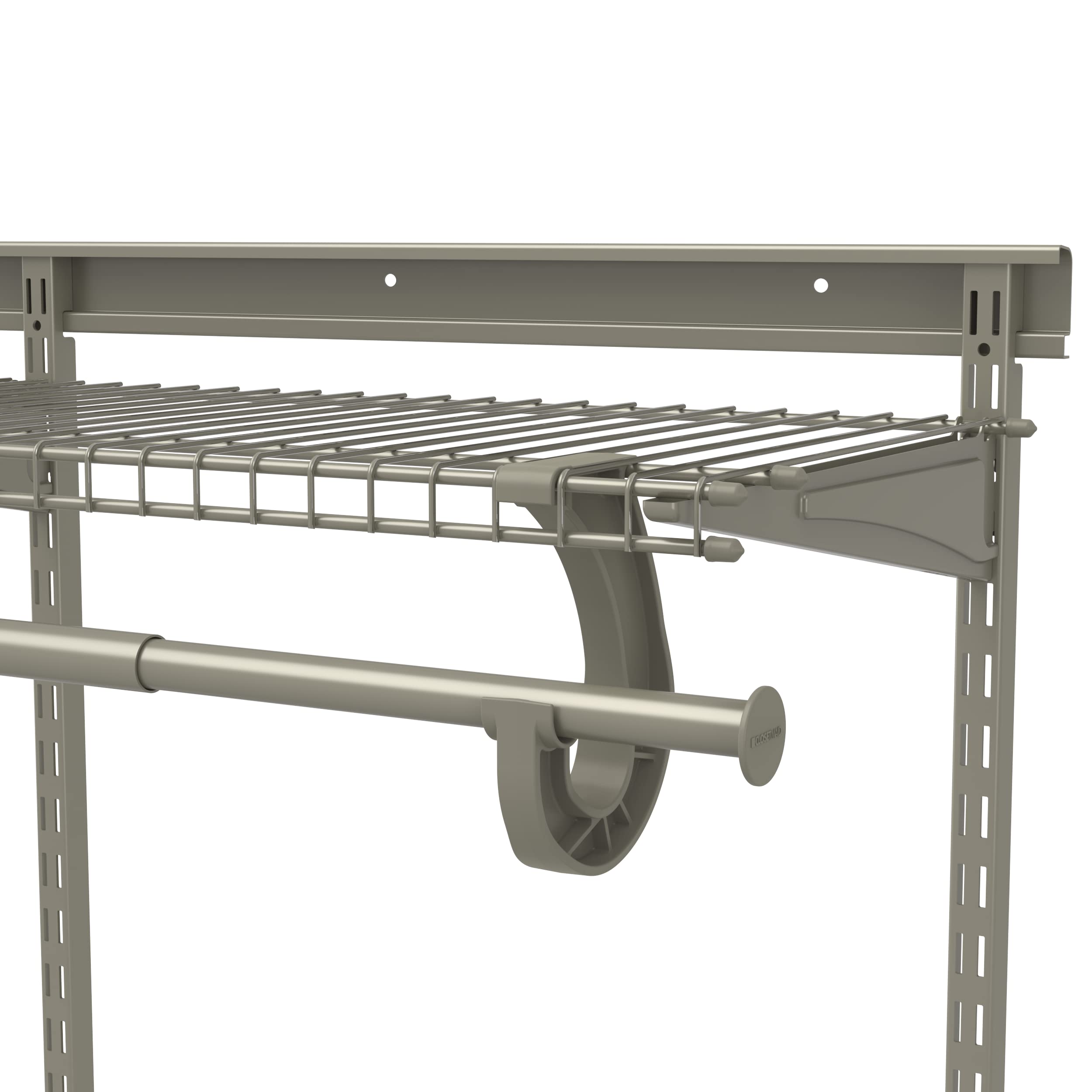 ClosetMaid SuperSlide Adjustable Hanging Closet Rod from 4 to 6 ft. for Closet Organizer Systems, Nickel Finish