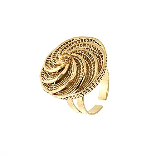 Arab Dubai Israel Gold Color Rings For Man Women Vintage Big Ladies Rings Wedding Party