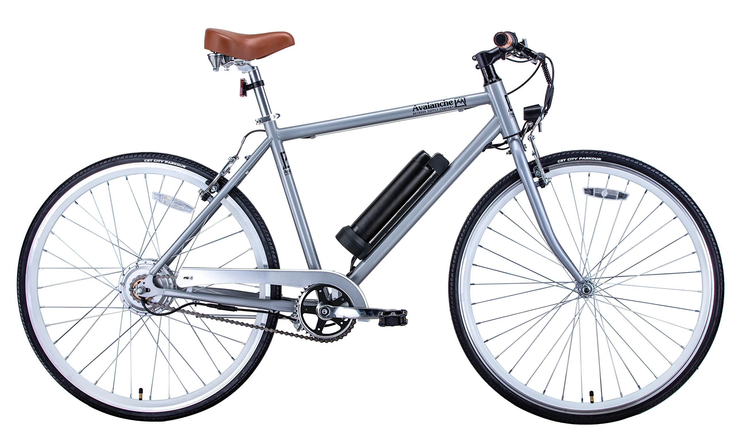 Avalanche Electric Bikes Silver Ridge Urban Single Speed E-Bike (Blue Sea), M / 5`4″-6`0″