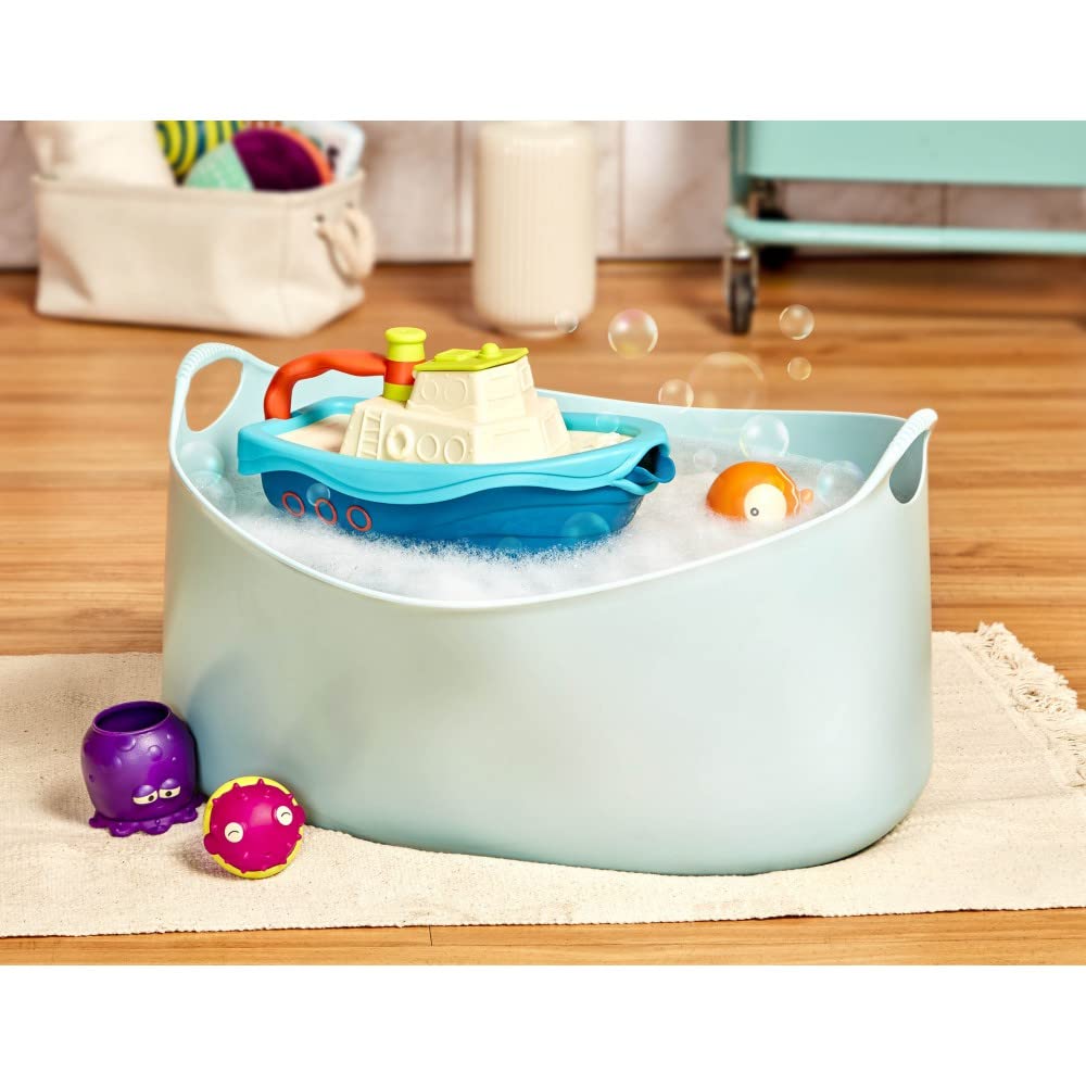 B. toys- Off the Hook- Water Play Bath & Beach Toy Boat with Squirting Toys & Hidden Storage Compartment- Baby Toys β 6 Months