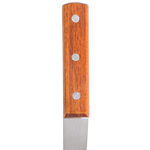 Tezzorio (Set of 2) 7-Inches Clam Knife with Riveted Wood Handle, 3-inch Stainless Steel Blade, Seafood Clam Shucking Knives
