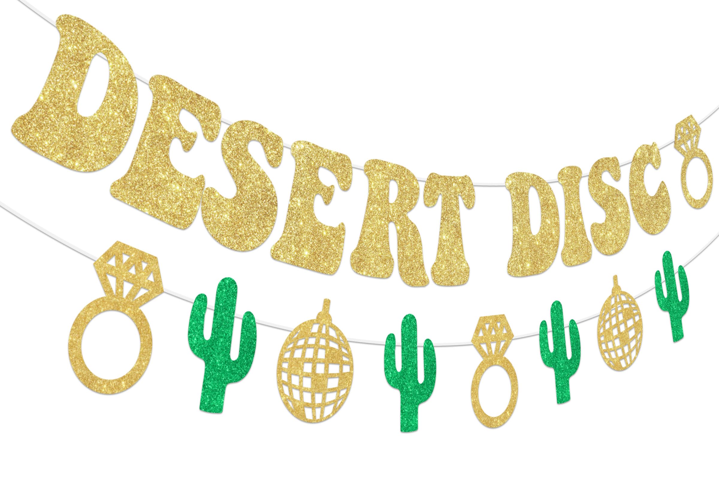 kreat4joy Desert Disco Bachelorette Party Decorations, Desert Party Decorations Banners Garland for Girl Cactus Bridal Shower Decorations Bachelorette Wedding Engagement