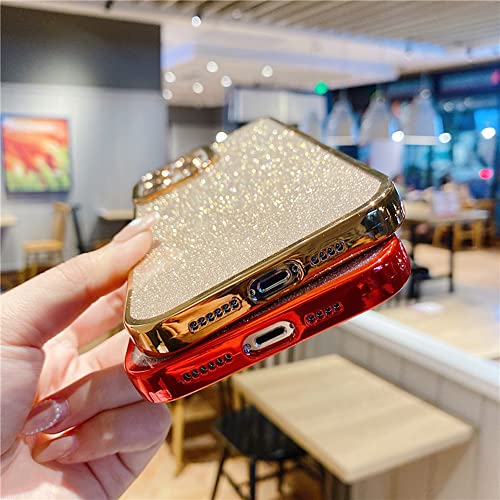 Fycyko Compatible with iPhone 11 Pro Case Glitter Luxury Cute Flexible Plating Cover Camera Protection Shockproof Phone Case for Women Girl Men Design for iPhone 11 Pro 5.8'' Pink