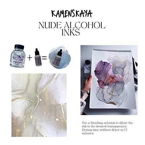 KAMENSKAYA Alcohol Inks, Pastel line: Pastel Alcohol Ink N-013 'Beige', 0.51 fl oz (15 ml)