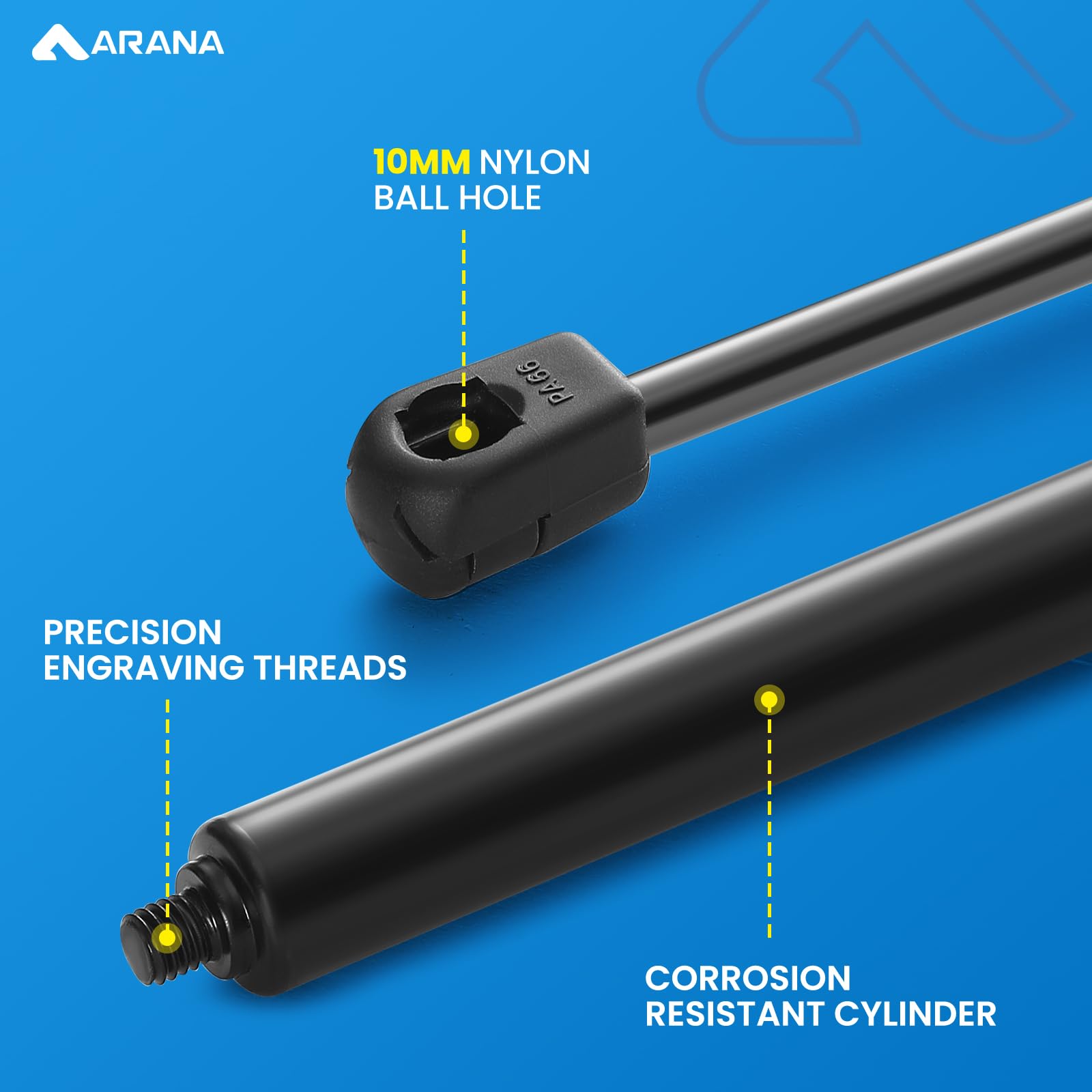 ARANA C16-04445 4418 Gas Struts 17 inch Shock Springs 17" 55 LB/245N Lift Supports SL36-60 for Leer Camper Shell A.R.E Truck Canopy SnugTop Topper Window Box Lid Cap Top Replacement Parts, 2Pcs