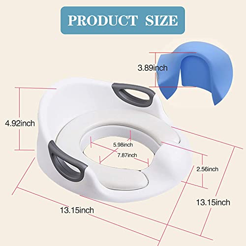 Potty Training Seat for Boys Girls Kids Toddlers Toilet Training Seat Potty Seat for Baby with Detachable Soft Cushion Sturdy Handle and Backrest