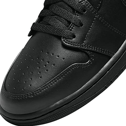 Jordan Mens Air Jordan 1 Mid 554724 093 "Triple Black - Size 10.5