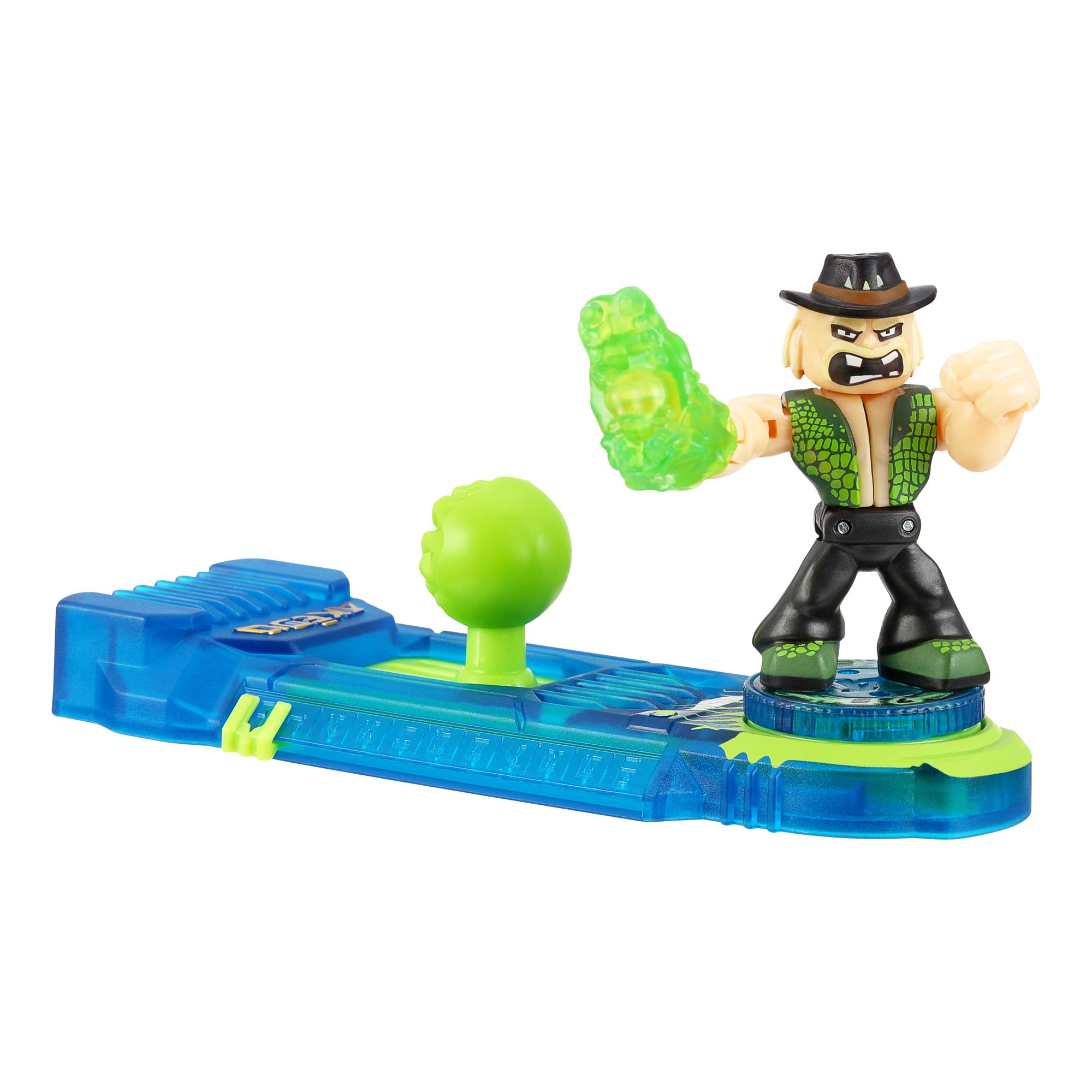 Legends of Akedo Powerstorm | Official Rules Starter Pack Legendary Punch Attack | 3 Mini Battling Action Figures with Training Practice Piece and Exclusive Joystick Controller