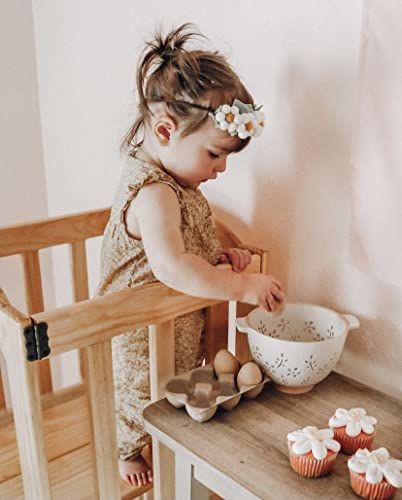 True Growth - True Tot Tower - Kids or Toddler Step Stool - Wood Construction β Varnished