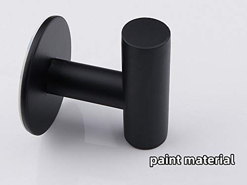 dong+ Towel Hooks Bathroom Coat Hook Robe Hook Stainless Steel Heavy Duty Door Hanger Towel Robe Clothes Cabinet Closet Sponges Wall Hook for Bathroom Bedroom Kitchen Hotel Pool Matte Black
