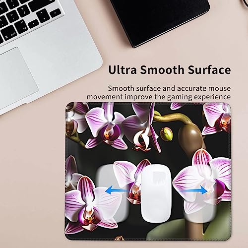 Bell Orchid Pattern Multi-Code Non-Slip Rubber Lock Mouse Pad,Serviceable Desk Mat,for Computers,Laptop,Office