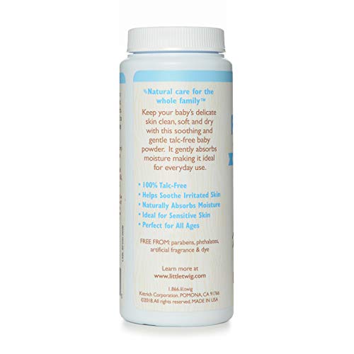 Little Twig Baby Powder, Natural Plant Derived Formula with Cornstarch and Aloe, 100% Talc-Free Powder, Fragrance-Free, 4.5 oz
