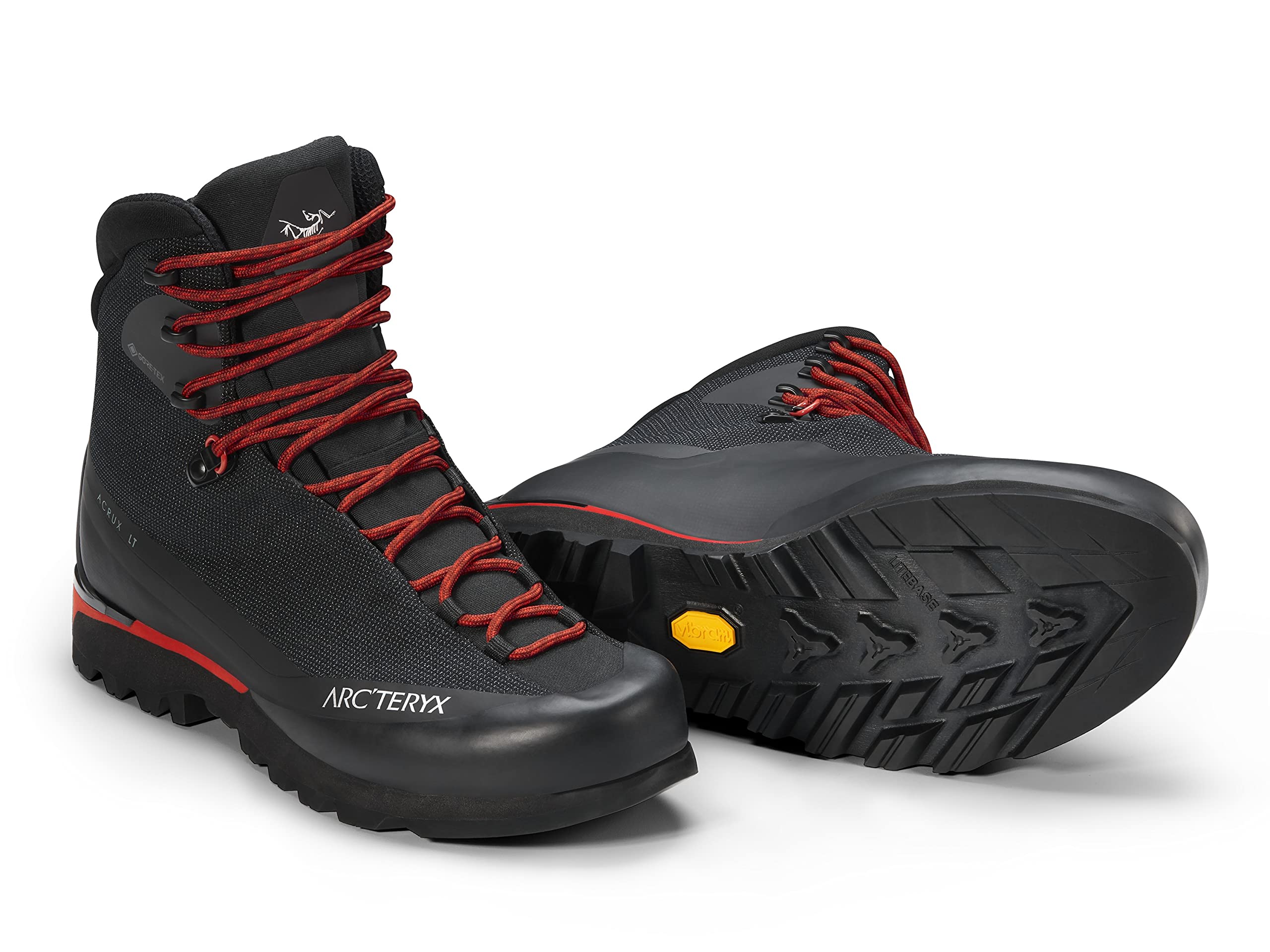 Arc'teryx Acrux LT GTX Boot | Lightweight Precise Climbing Boot | Black/Helios, 5