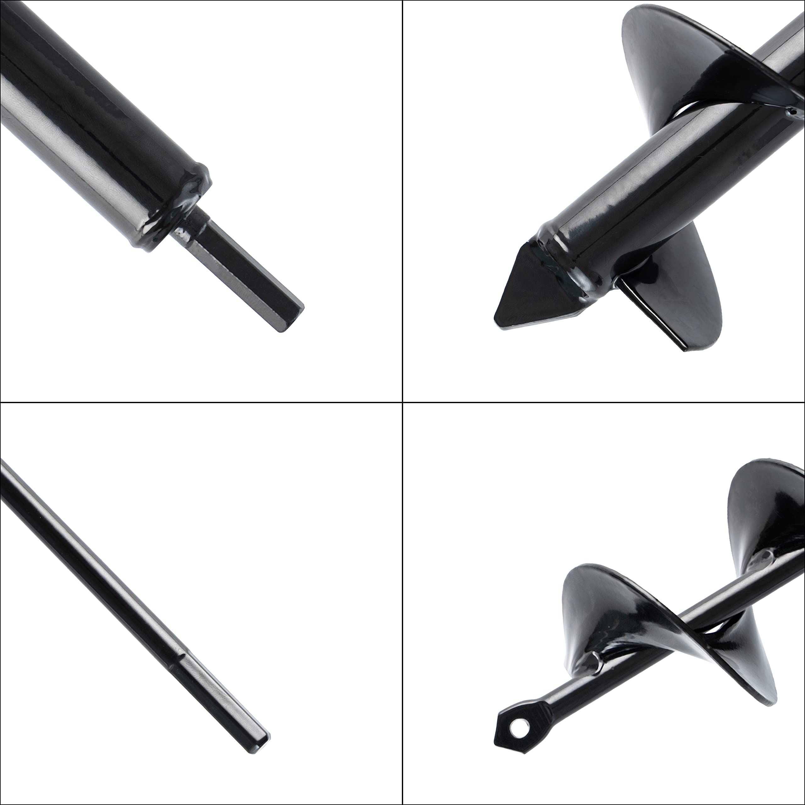 VASGOR Set 3 (1.6x12, 2.6x12, 3.5x12) Auger Drill Bit for Planting - Easy Planter Garden Auger - Bulb & Bedding Plant Augers - Posthole Digger for 3/8” Hex Drive Drill