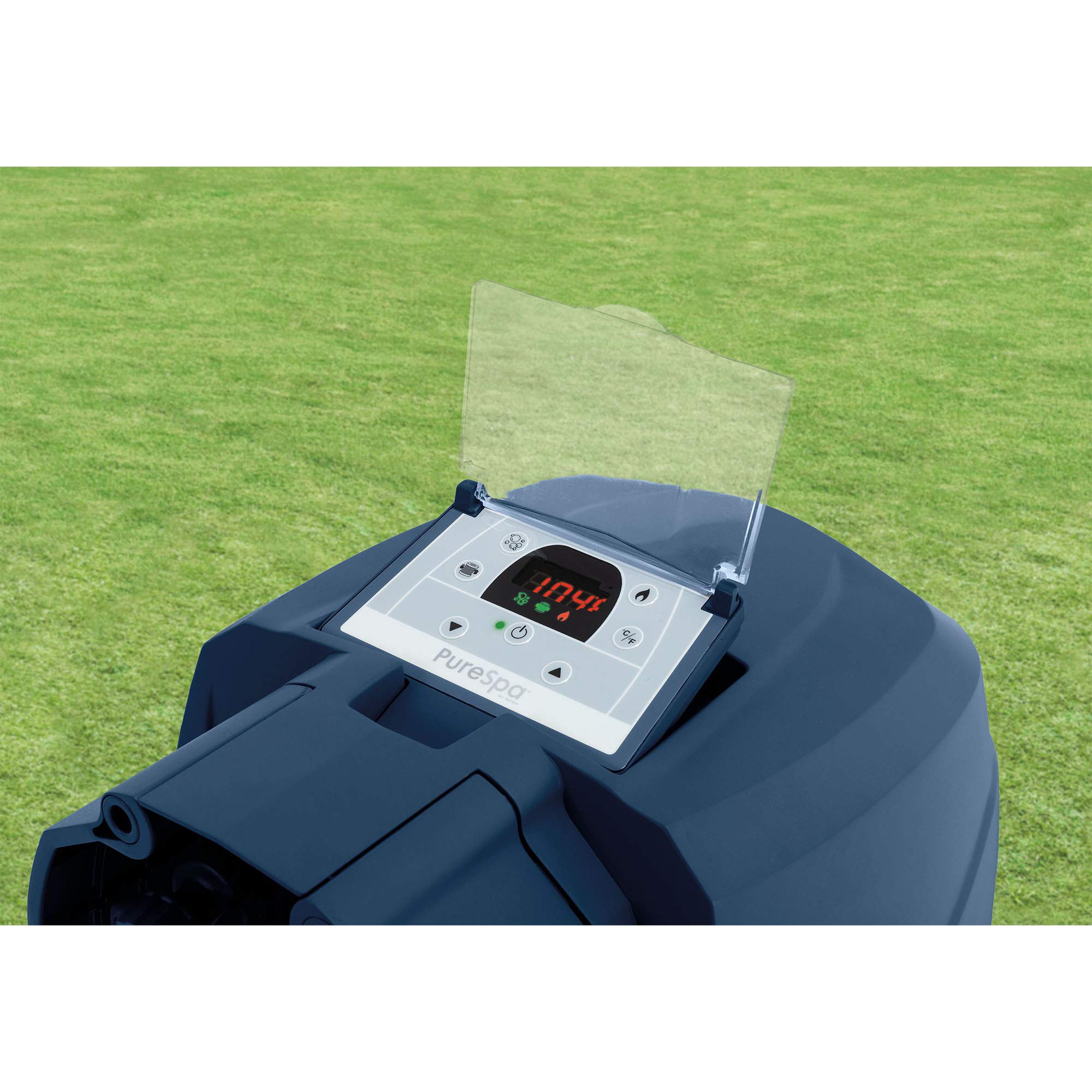 Intex PureSpa 4 Person Inflatable Portable Heated Bubble Jet Spa Hot Tub and Cover Package with Built In Heater Pump