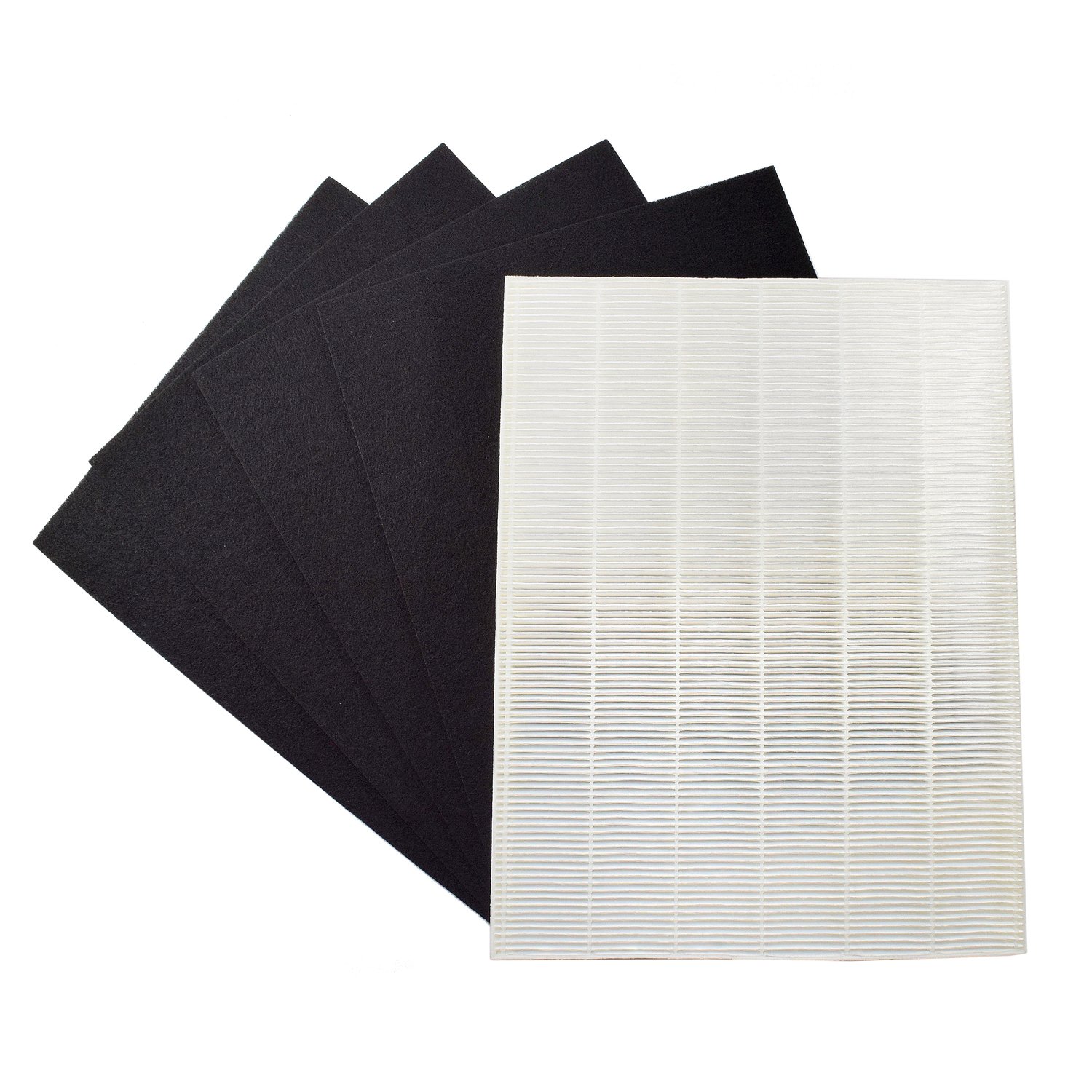 HQRP True HEPA + 4 Carbon Filter Set compatible with Electrolux EL480A EL490A EL491A Oxygen3 PlasmaWave, part EL017 Replacement