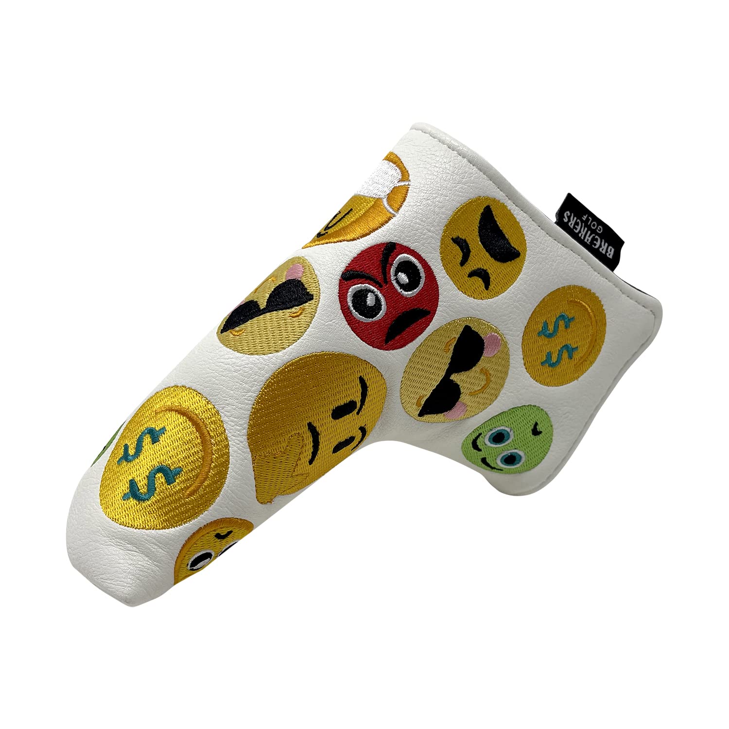 Breakers Golf Blade Putter Cover Headcover Emoji Durable Synthetic Leather Magnetic Closure for Scotty Cameron Odyssey Taylormade Ping Callaway
