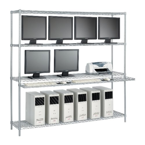 Omega 24" Deep x 60" Wide x 74" High LAN Workstation with 1 Cantilever Shelf