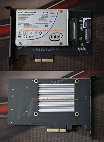 Sintech U.2 SFF-8639 NVMe SSD to PCI-e 4X 3.0 Adapter for Intel 750/P3500 3600…
