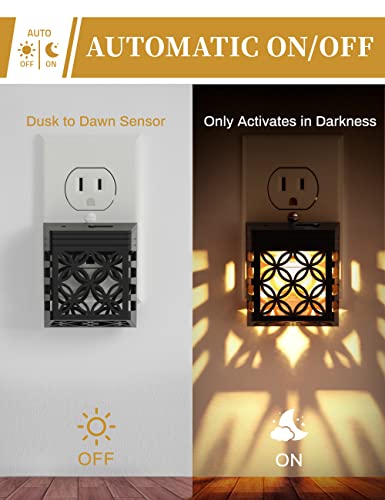 DORESshop Plug in Night Lights [2 Pack], Night Lights, Night Lights Plug Into Wall, Dusk to Dawn Sensor, Adjustable Brightness, Decorative Nightlight for Bathroom, Hallway, Stairway, Soft White