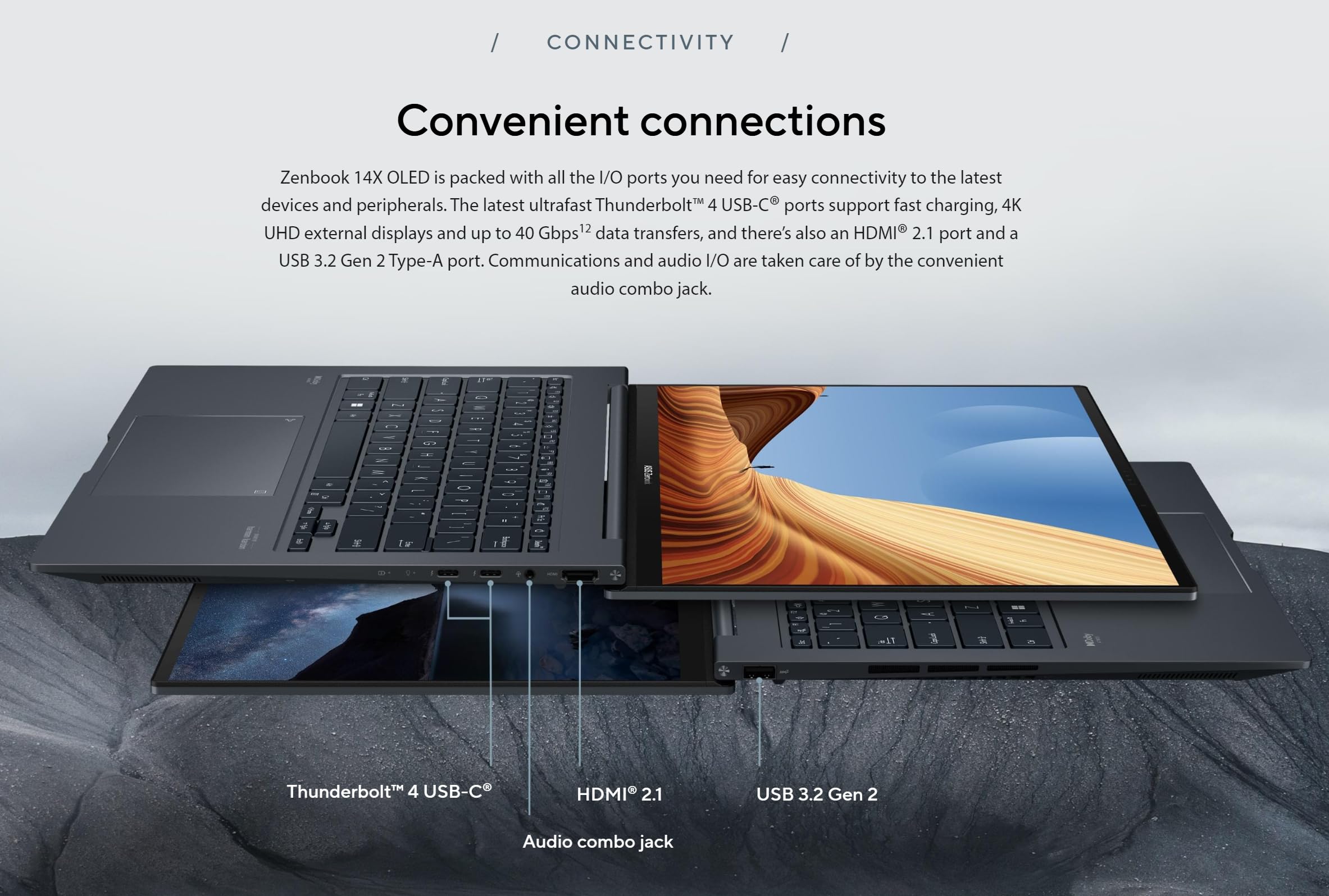 ASUS Zenbook 14.5" 2.8K(2880 x 1800) 120Hz OLED Laptop | EVO 12-Core i5-13500H | 100% DCI-P3 Pantone | WiFi 6E | 2X Thunderbolt 4 | Widnows 11 Home | w/HDMI (8GB LPDDR5 RAM | 512GB PCIe SSD)