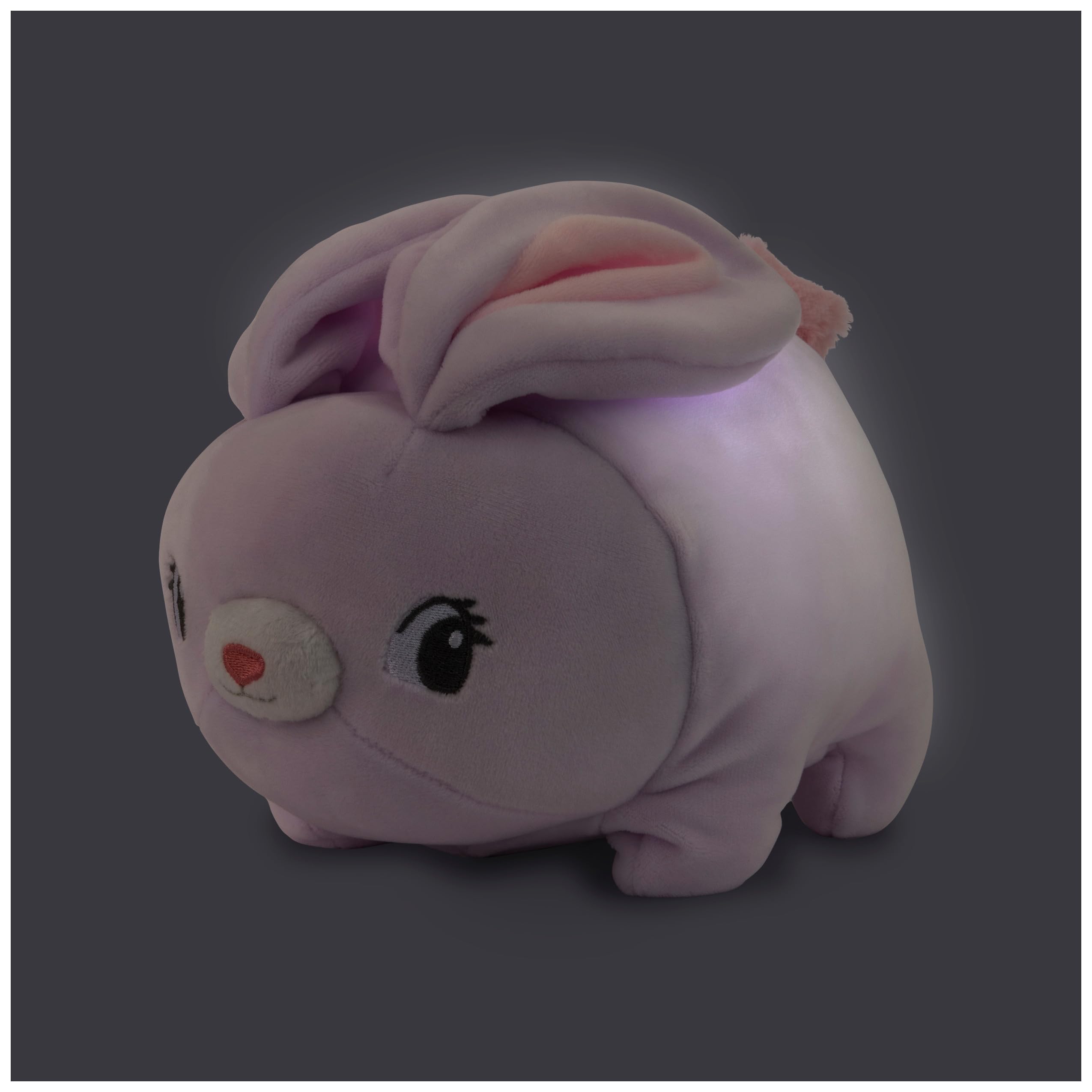 GUND Glow Bops BunBop Bunny Stuffed Animal, Touch Activated Glow in The Dark LED Plush Toy, Squishy Toy for Ages 3 and Up, 8”