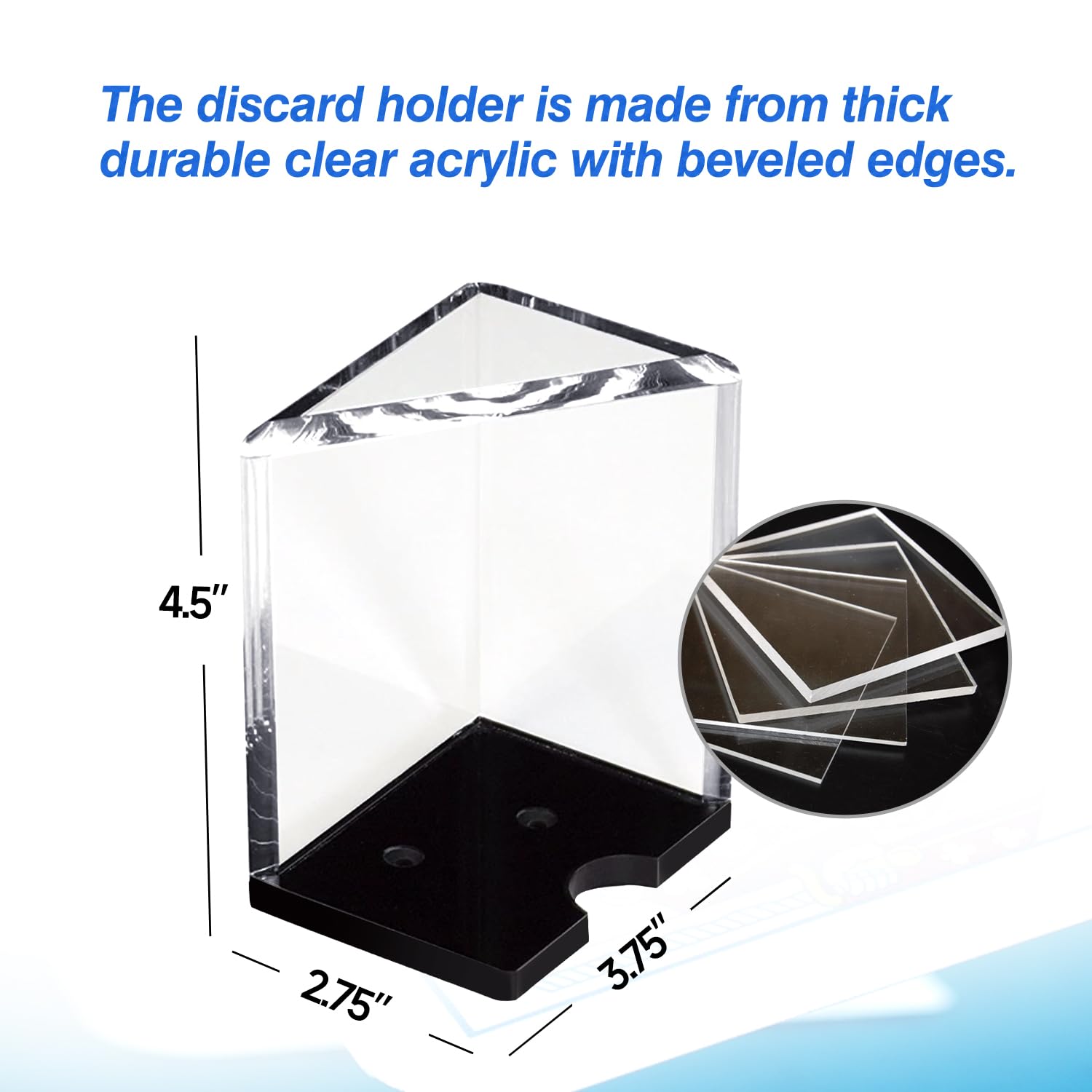 GSE Games & Sports Expert 6 Decks Acrylic Discard Trays, Casino Grade Discard Holder Trays for Blackjack, Bridge, Playing Cards