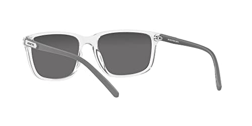 ARNETTE Unisex Sunglasses Crystal Frame, Dark Grey Mirror Silver Polarized Lenses, 58MM