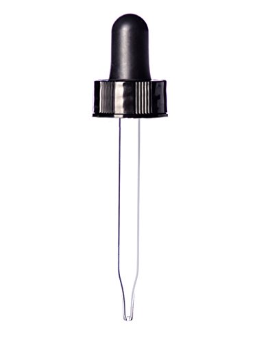 Cobalt Glass Bottles with Eye Droppers (2 oz, 4 pk) For Essential Oils, Colognes & Perfumes, Blank Labels Included