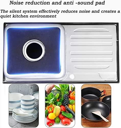 LANADO Dishwashing with bracket, stainless steel sink countertop, integrated kitchen sink, integrated cabinet, simple vegetable basin with bracket