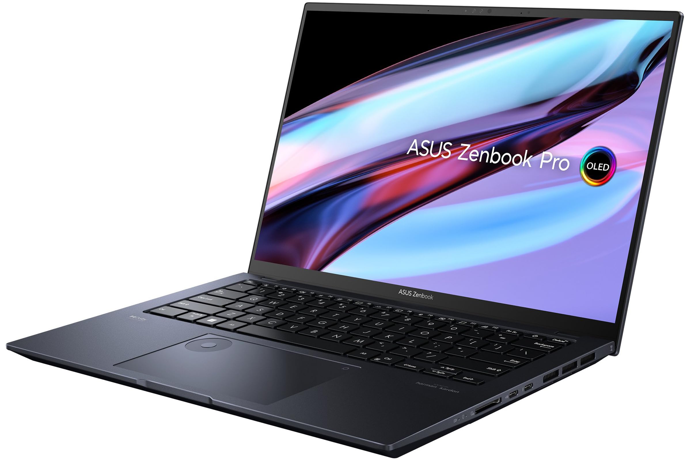 ASUS Zenbook Pro 14 OLED 14.0" 120Hz Touchscreen 2.8K (Intel i9-13900H 14-Core CPU, 32GB DDR5, 2TB PCIe SSD, GeForce RTX 4060 8GB, Backlit KYB, Thunderbolt 4, WiFi 6E, Win 11 Home) w/Dockztorm Hub