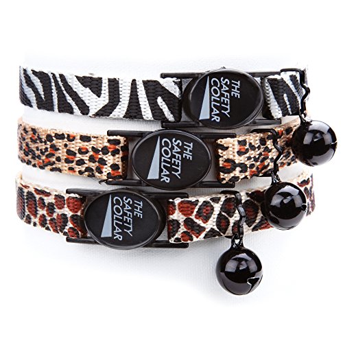 Meow Town Giraffe-Print Nylon Cat Collar, 8โ12 inch