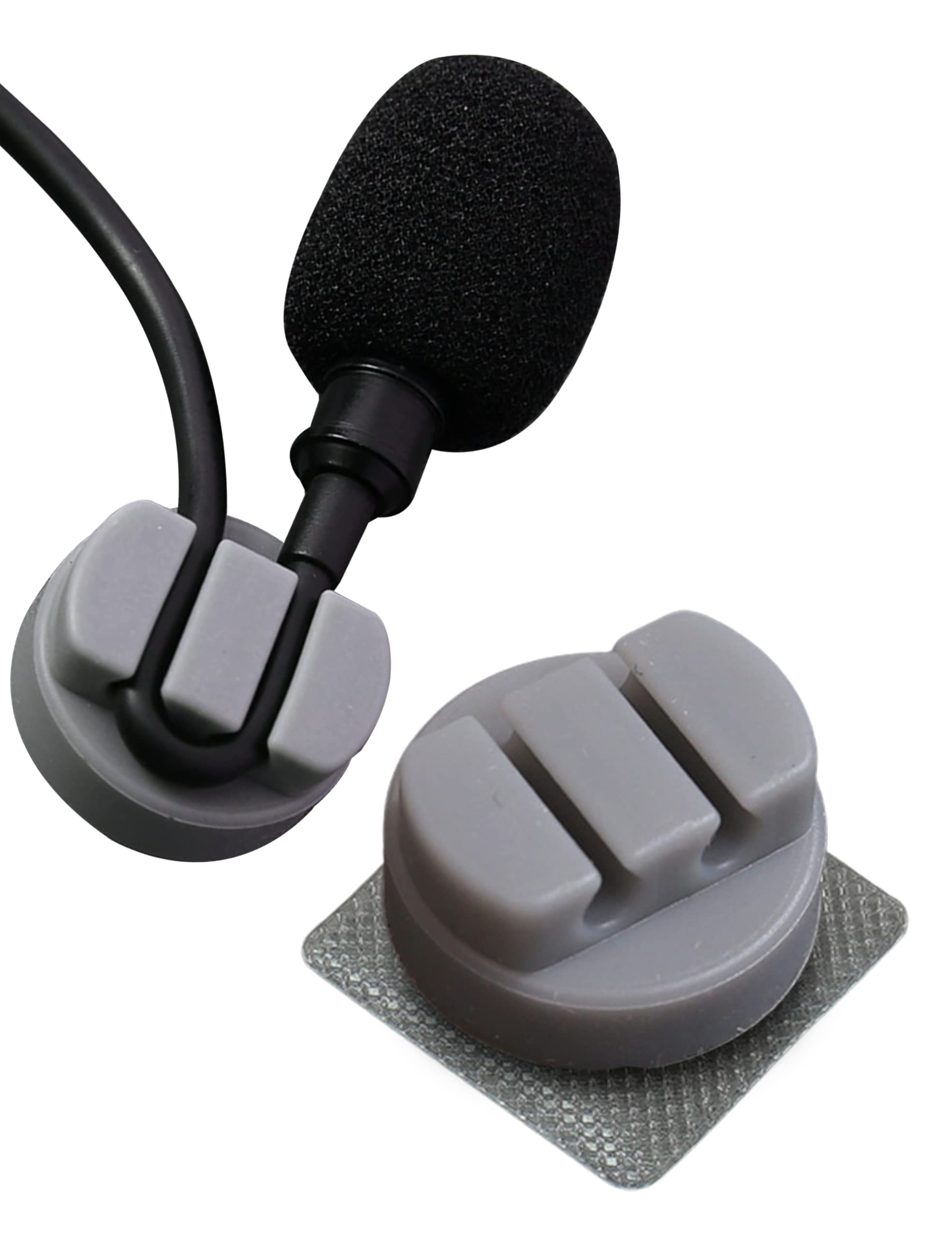 BALSANG BA06 Magnetic Holder for Lavalier Microphone | Gray Microphone Holder & Wire Clips | Tiny Microphone Accessories | Mini Mic Cable Clips & Wire Holders | Wire holder for Clip Microphone