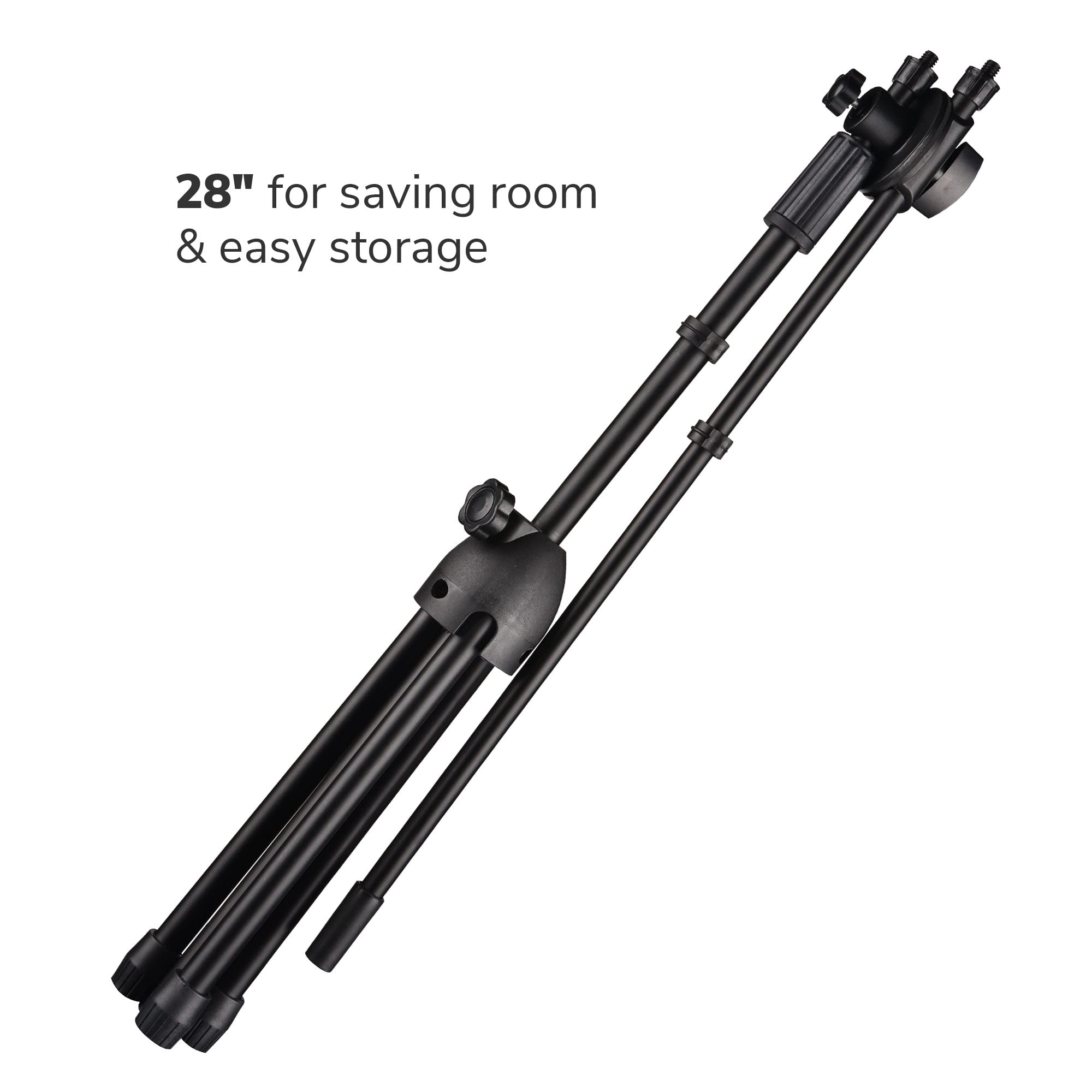 AW 4-Pack Adjustable Microphone Stand Boom Arm Mic Mount Quarter-turn Clutch Tripod Holder Audio Vocal Singing Speech Stage Outdoor Activities Stage