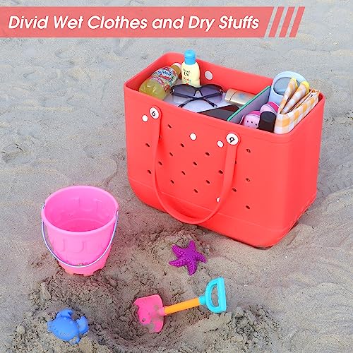 Raymall Divider Tray for Bogg Bag, Dividers for Bogg Bag Accessories Inserts for Bogg Totes Bags, 11.8x8.54x0.22in Beach Bag Divider for Original XL Size Bogg Bags Divider Tray 2packs (Blue+White)