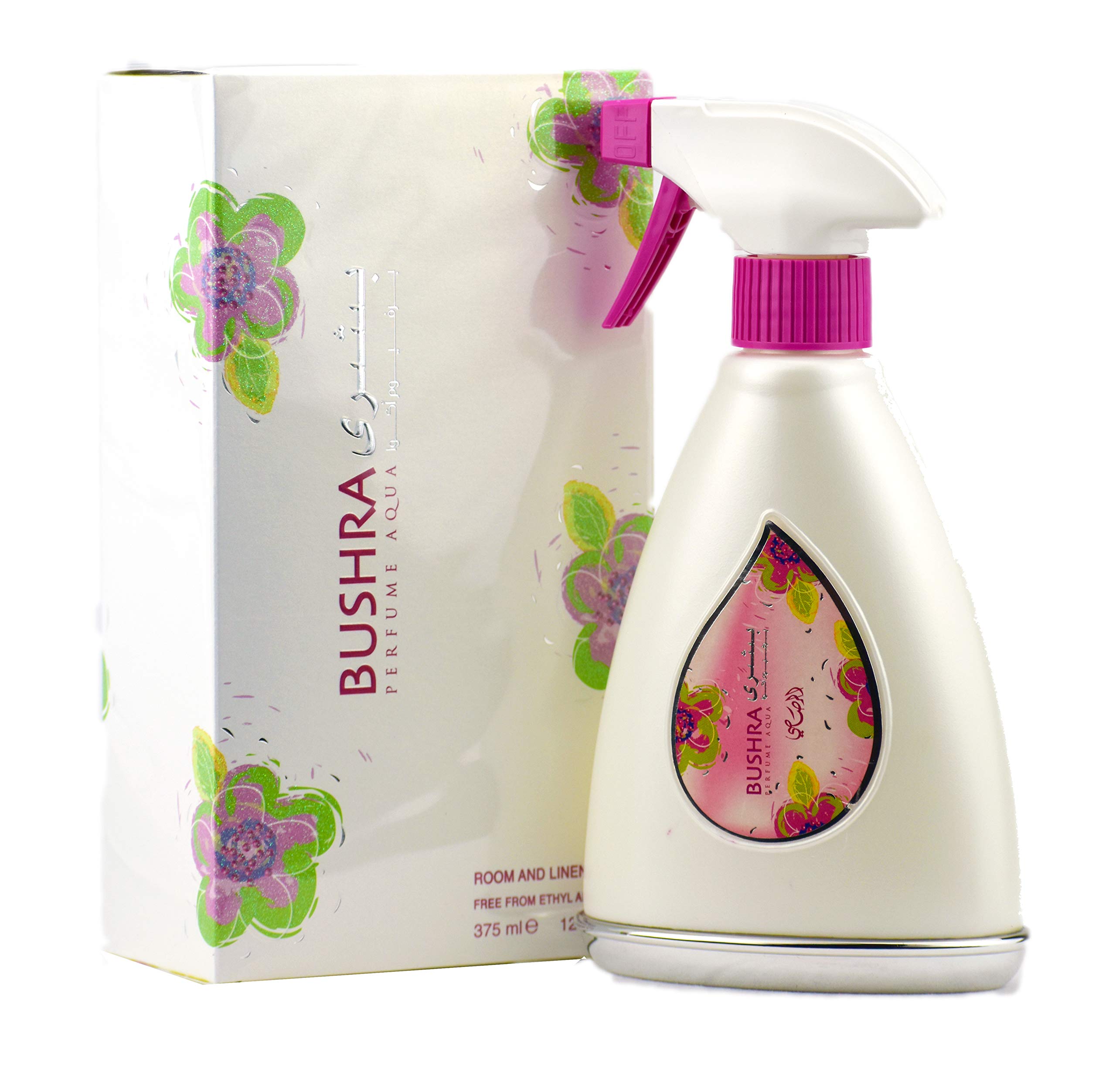 RASASI Aqua Collection Air Fresheners - 375ML (12.07 oz) Auqa Afrah, Auqa Azamah, Auqa Batool, Auqa Bushra,Auqa Kausar,Auqa Masarrah,Auqa Raneem & Auqa Zeenath. (Bushra)