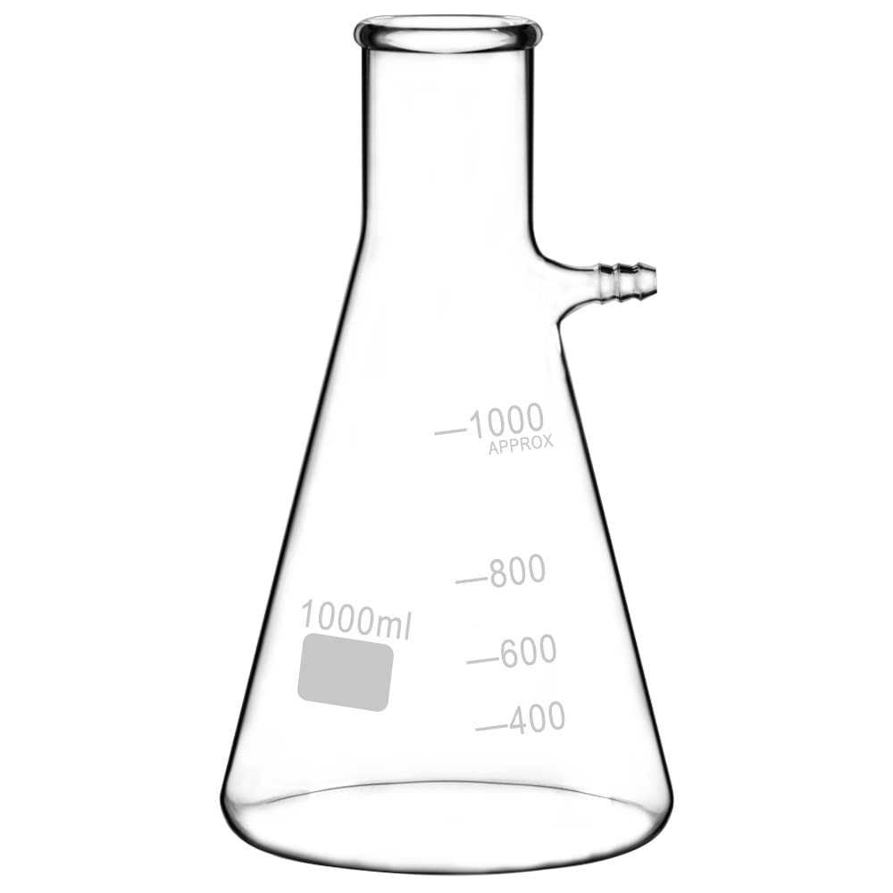 Borosilicate Glass Filtering Flask,Heavy Wall, Graduated 1000mL